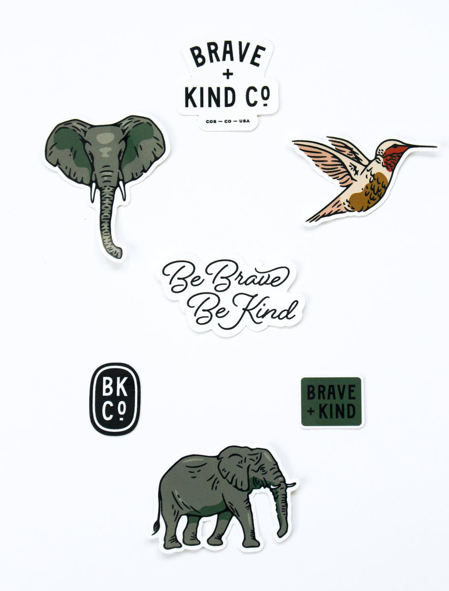 Brave + Kind's Stacked Sticker Pack – Brave and Kind Collective